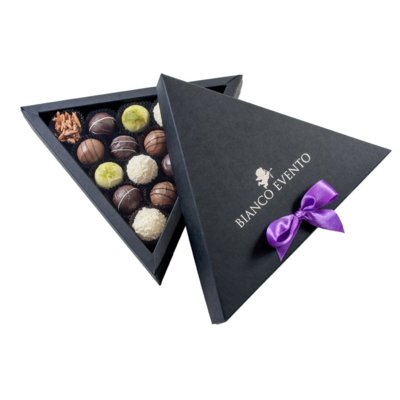 Personalised Triangle Chocolate Box, perfect for Christmas gift.